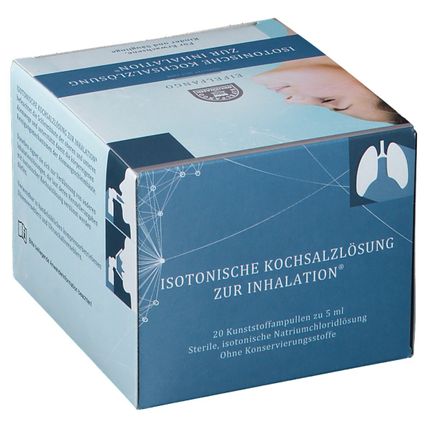 EIFELFANGO Isotonic Inhalation Saline Solution 0.9% – 20 × 5 ml Ampoul ...